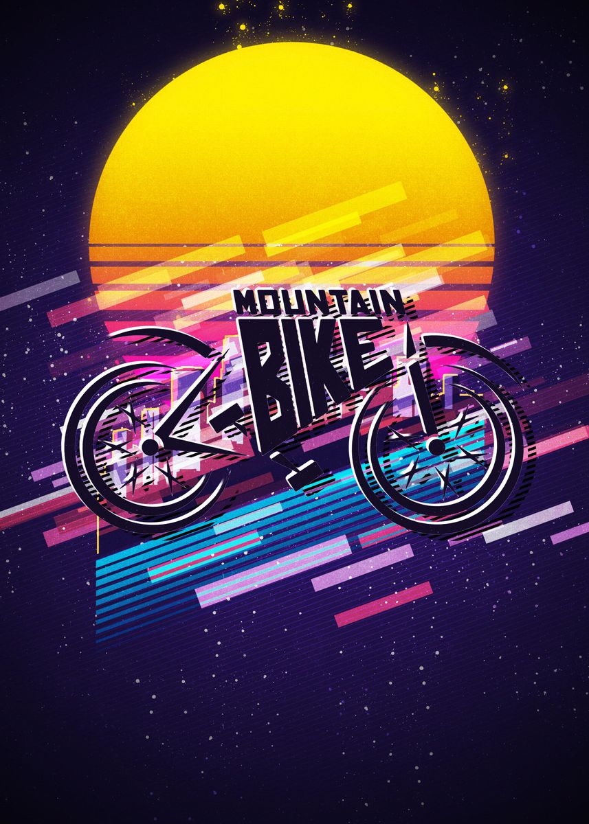 'mountain bike' Poster, picture, metal print, paint by padilla | Displate