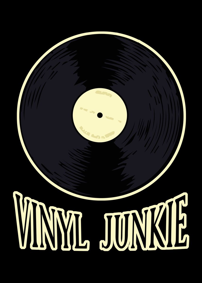 'Vinyl Junkie' Poster, picture, metal print, paint by Timo Bockrath ...