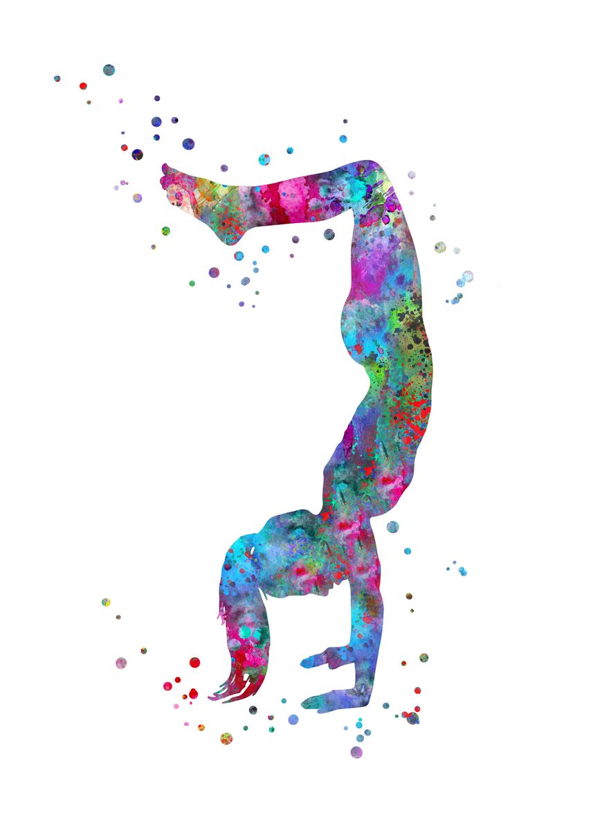 'Handstand ' Poster, picture, metal print, paint by RosaliasArt | Displate