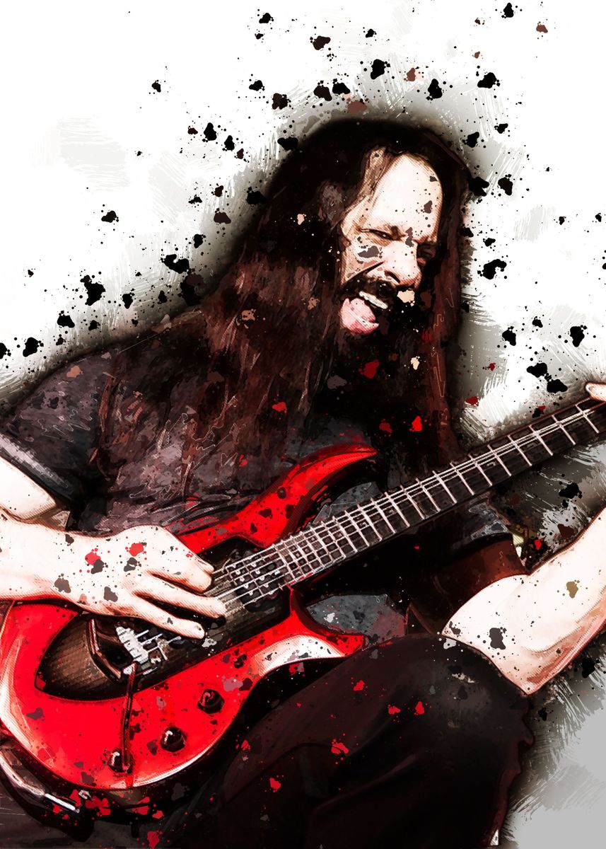 'John Petrucci' Poster, picture, metal print, paint by HD TEAM | Displate