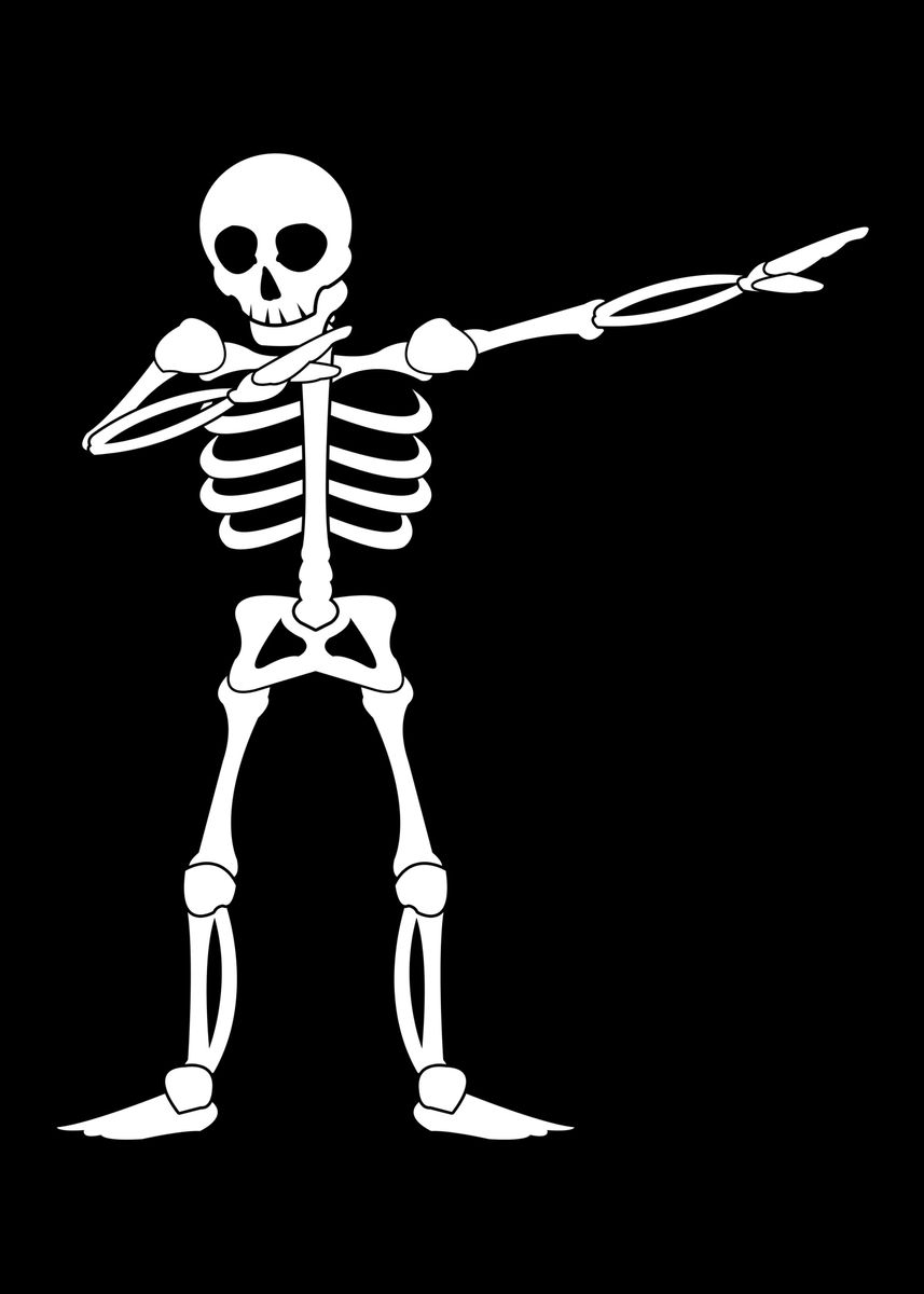 'dabbing SKELETON' Poster by John DonJoe | Displate