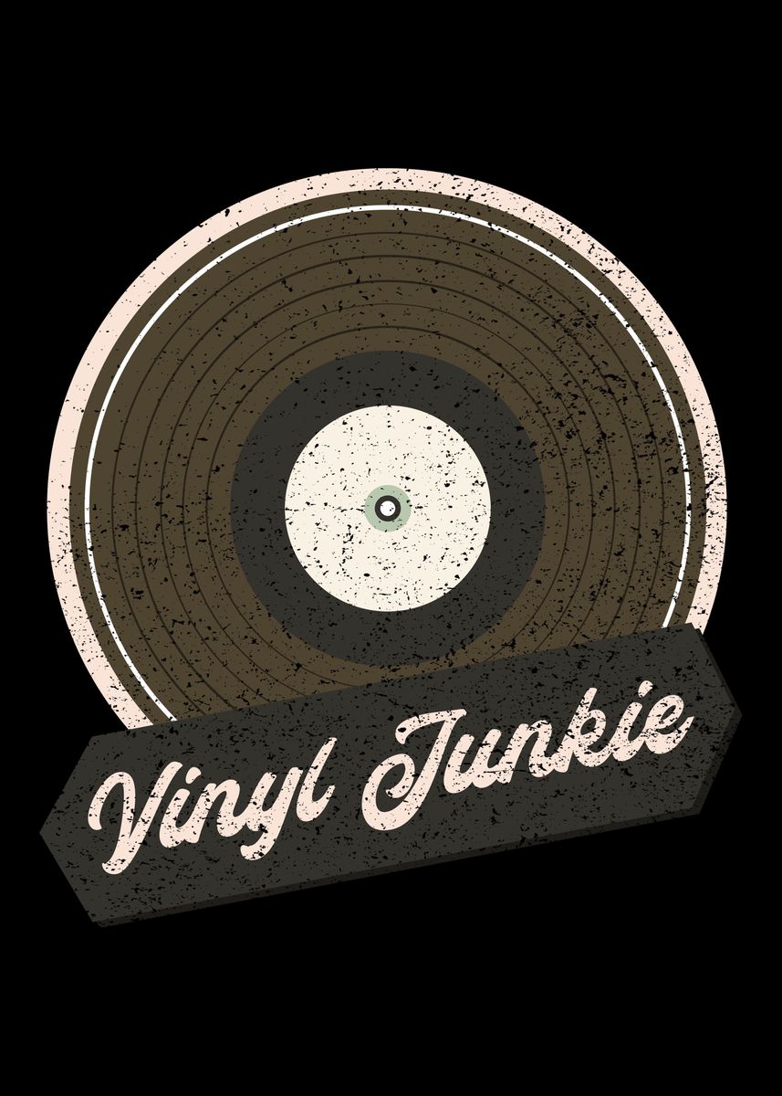 'Vinyl Junkie' Poster, picture, metal print, paint by Timo Bockrath ...