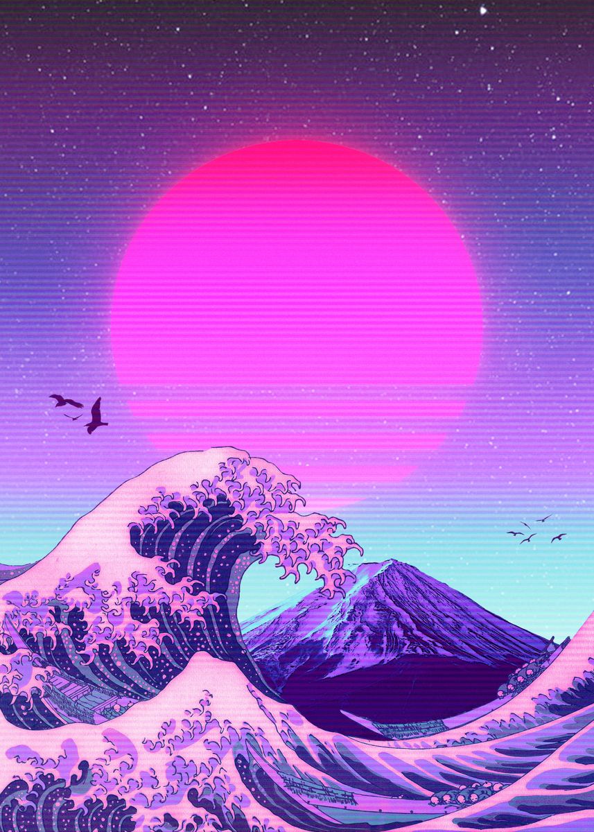 'GREAT WAVE KANAGAWA' Poster, picture, metal print, paint by Exhozt ...