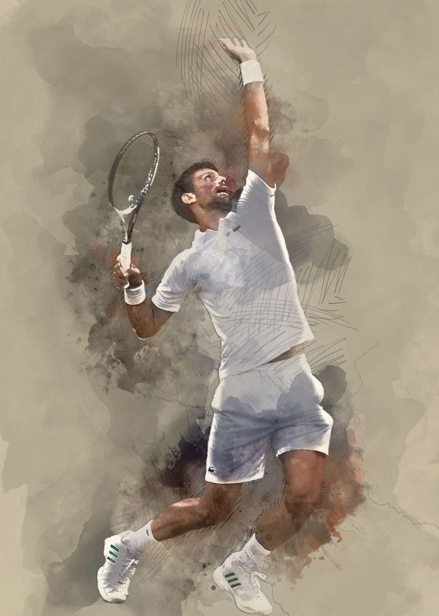 'Novak Djokovic' Poster, picture, metal print, paint by VEC Group ...