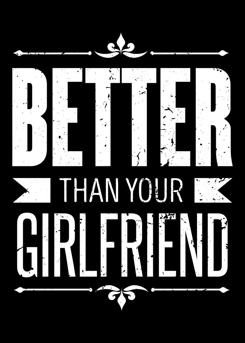 'girlfriend' Poster, picture, metal print, paint by Hexor | Displate