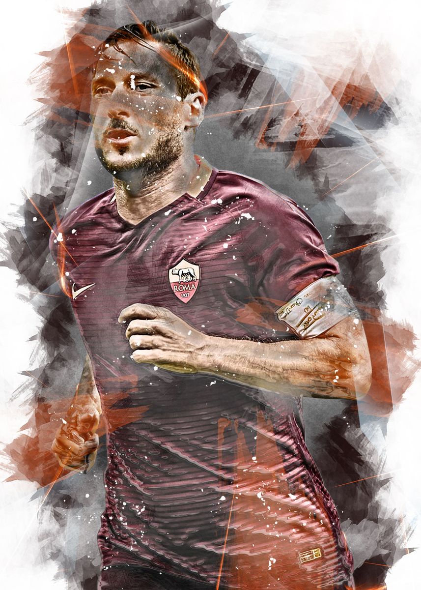 'Francesco Totti' Poster, picture, metal print, paint by Franklin Ruben ...