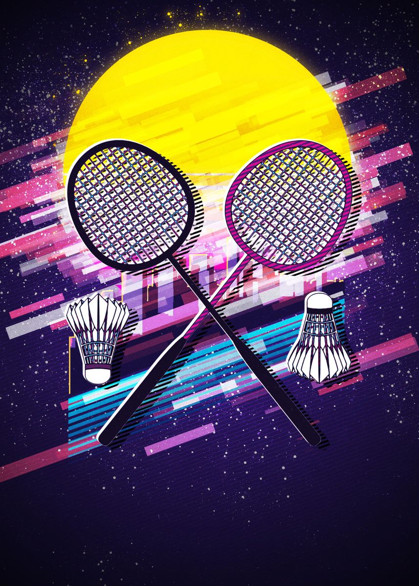 'badminton' Poster, picture, metal print, paint by hornolsen | Displate