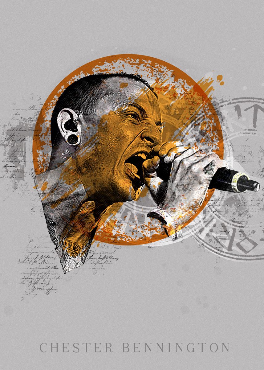'Chester Bennington' Poster, picture, metal print, paint by XiKu Fang ...