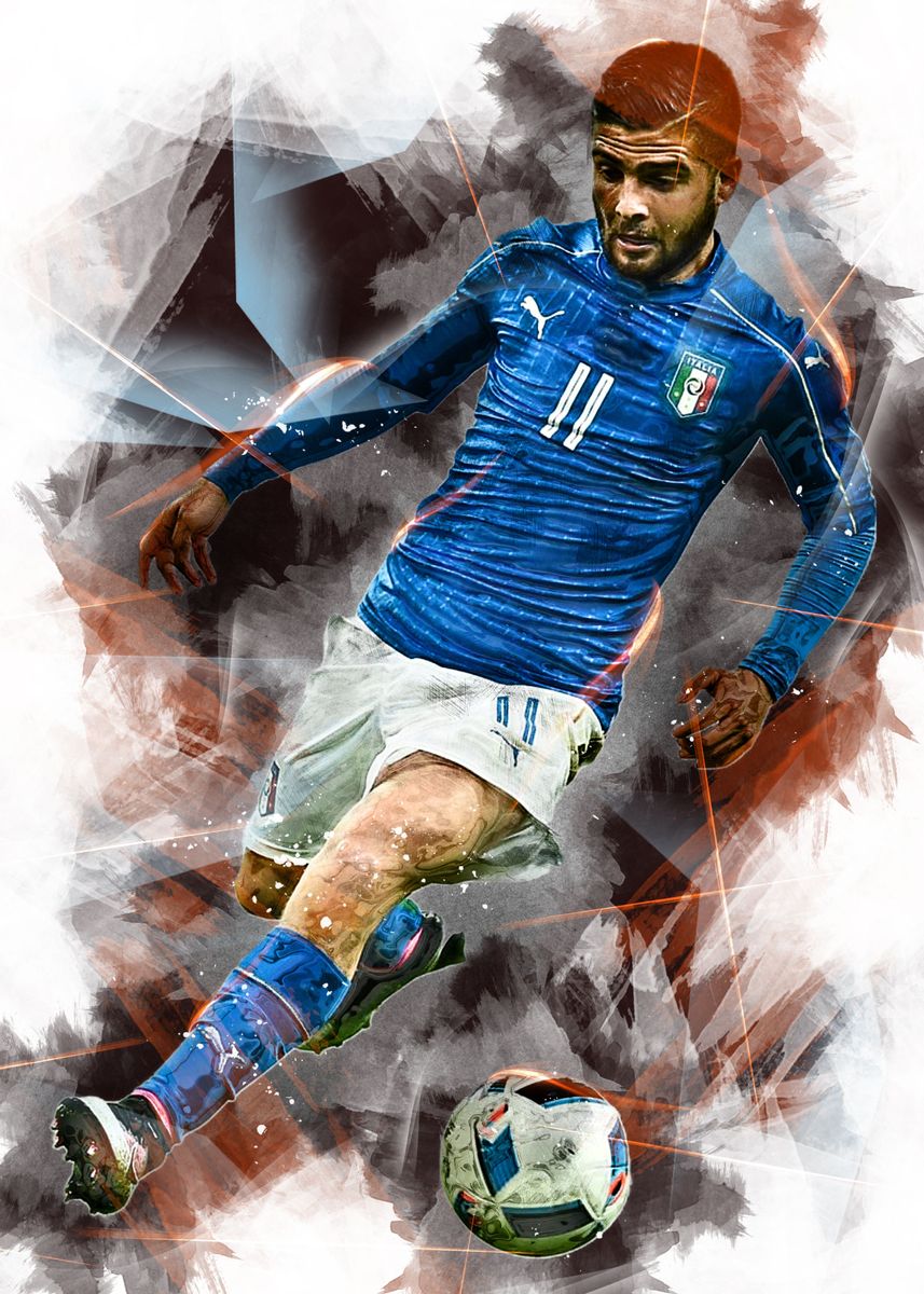 'Lorenzo Insigne' Poster, picture, metal print, paint by Franklin Ruben ...