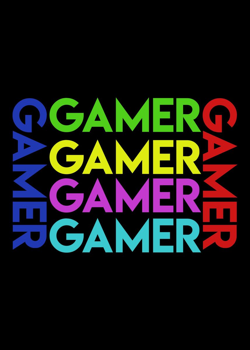 'Gamer Colorful Rainbow' Poster, picture, metal print, paint by John ...