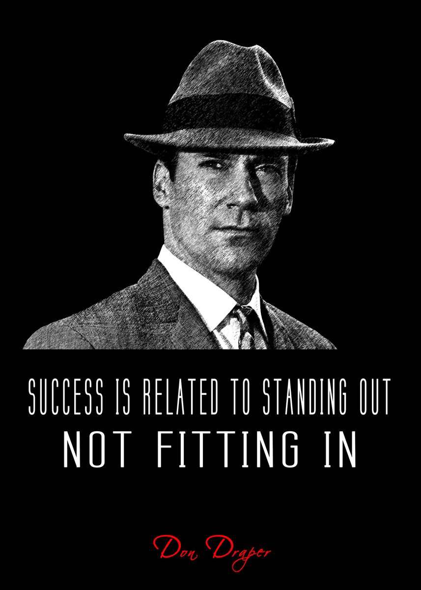 'Don Draper' Poster, picture, metal print, paint by DesignerMind | Displate