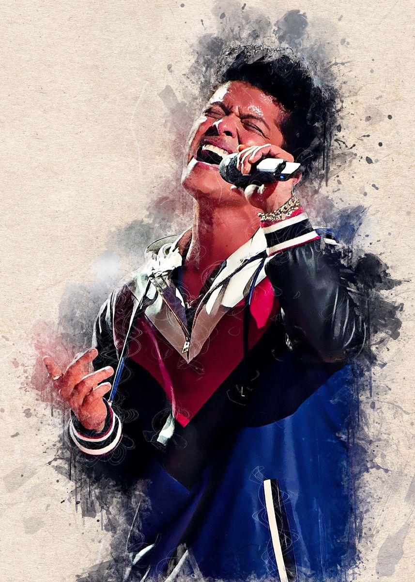 'Bruno Mars ' Poster, picture, metal print, paint by Creative Poster ...