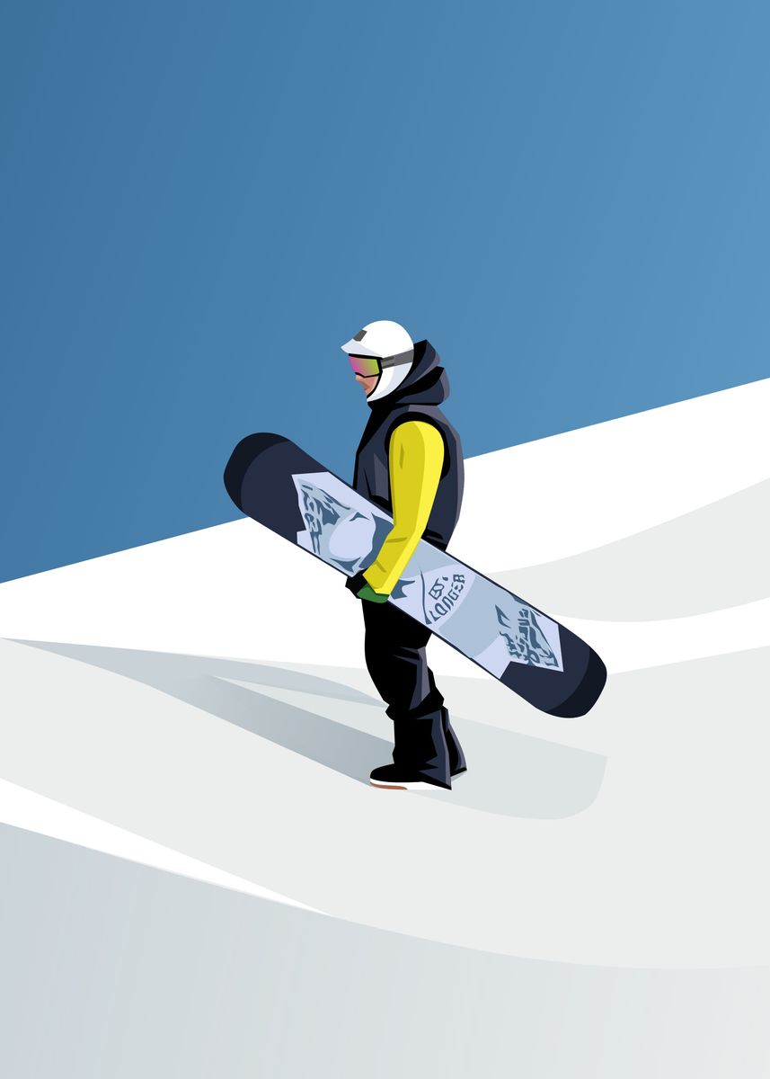'Ready for snowboarding' Poster, picture, metal print, paint by ...