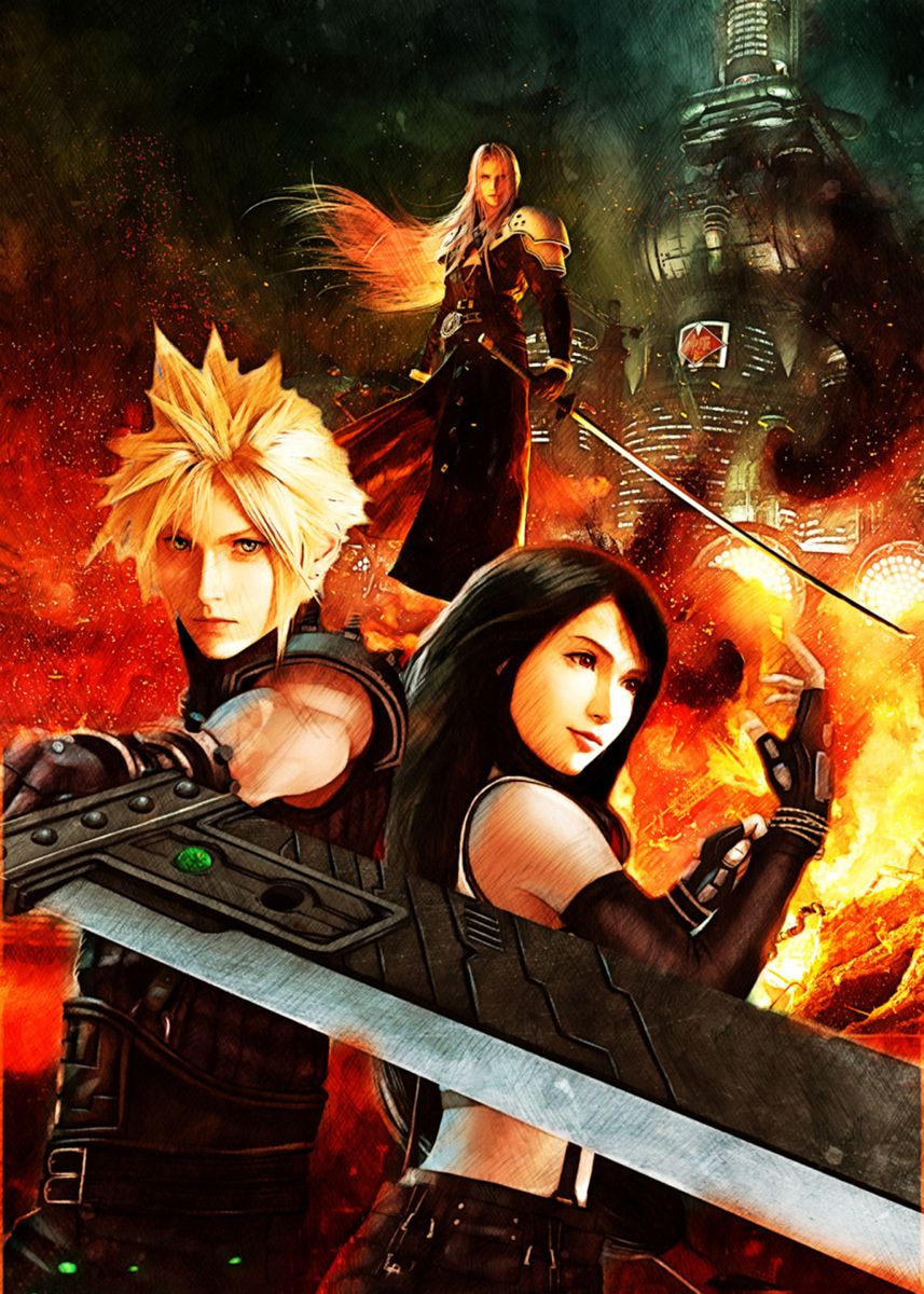 'Final Fantasy' Poster, picture, metal print, paint by Game Manga ...