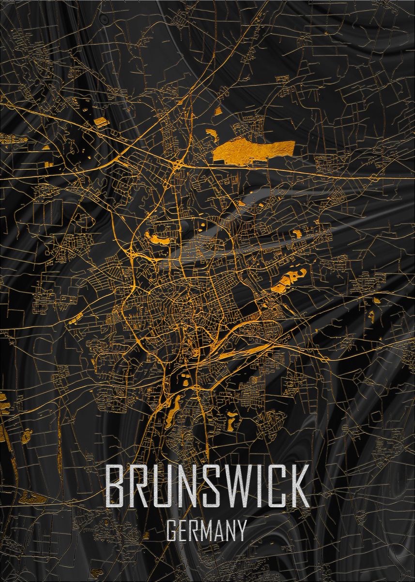 'Brunswick Germany' Poster, picture, metal print, paint by Coconut ...