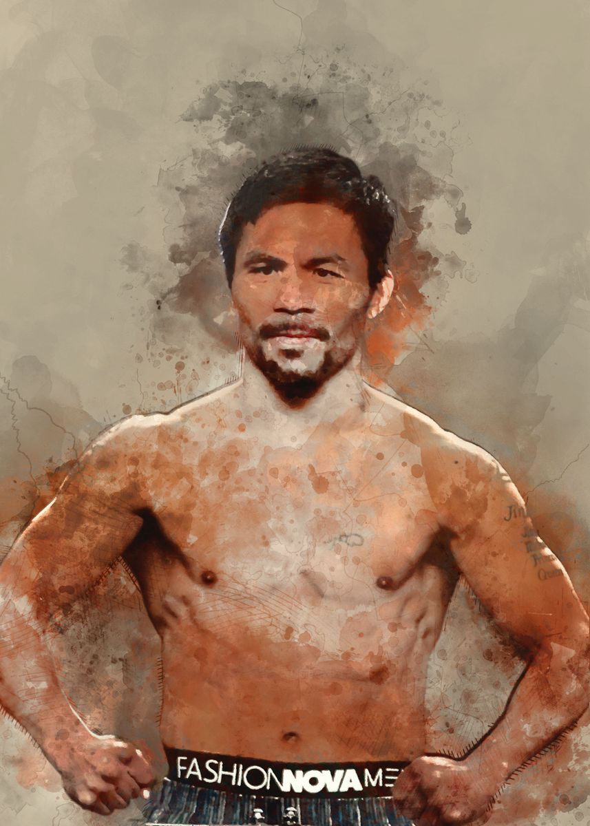 ' Manny Pacquiao' Poster, picture, metal print, paint by ONONMADE ...