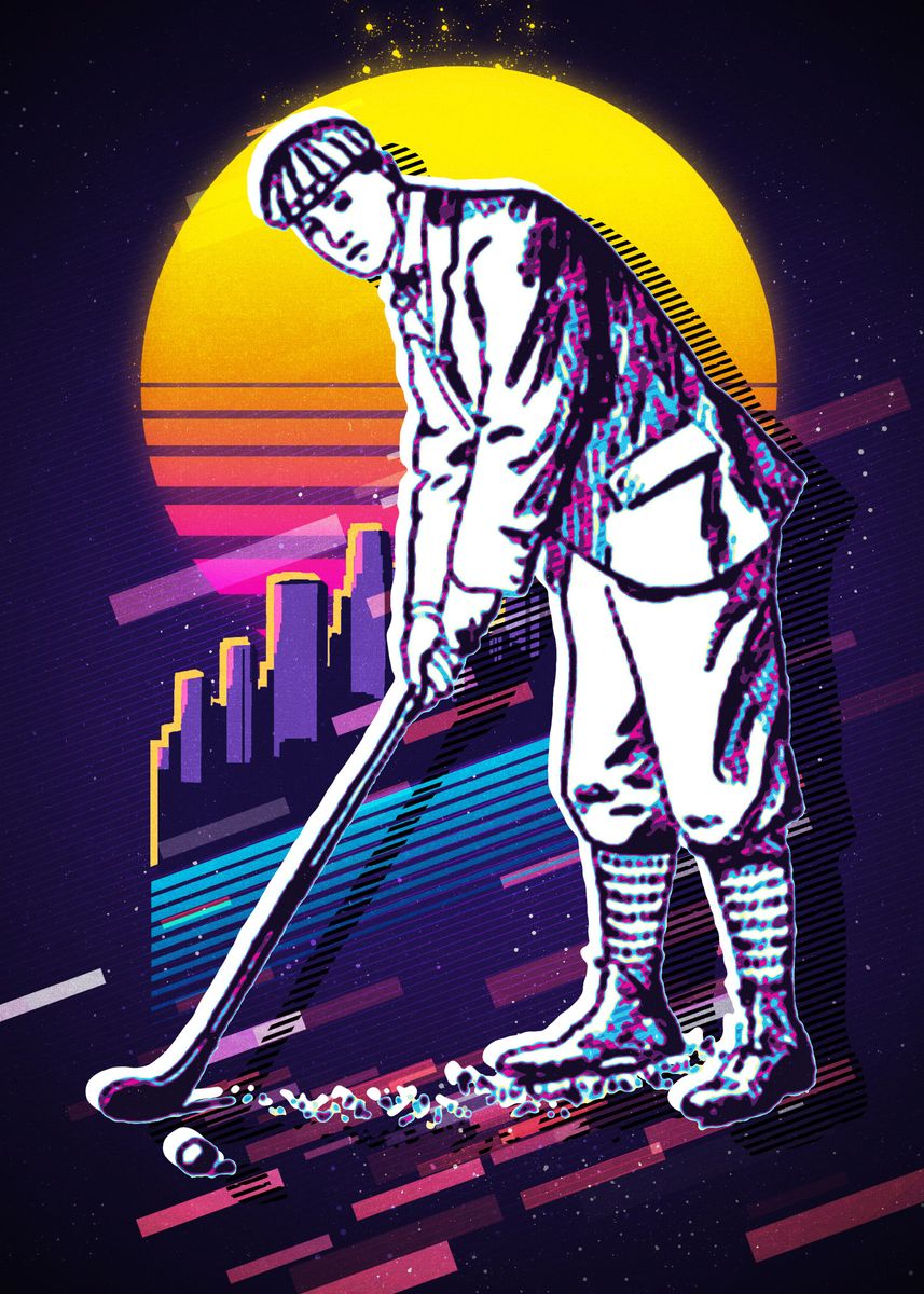 'Golf' Poster, picture, metal print, paint by Wood Art | Displate