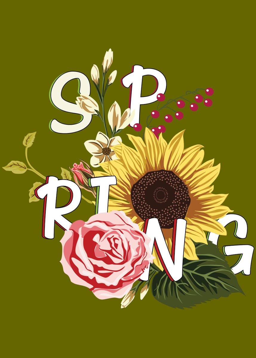 'Spring' Poster, picture, metal print, paint by ShirTom | Displate
