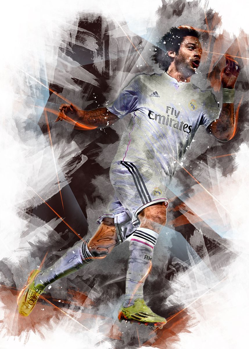 'Madridista Marcelo' Poster, picture, metal print, paint by Franklin ...