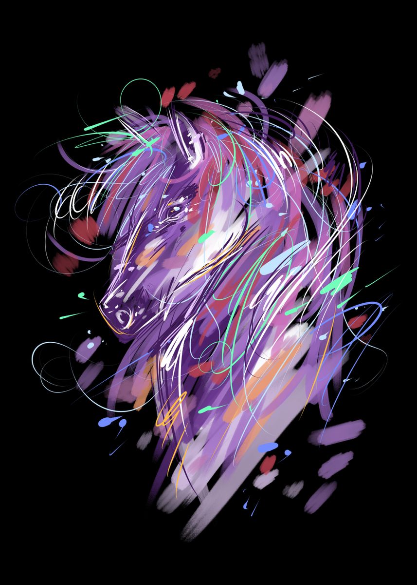 'Horse Lover Horse Riding' Poster, picture, metal print, paint by ...