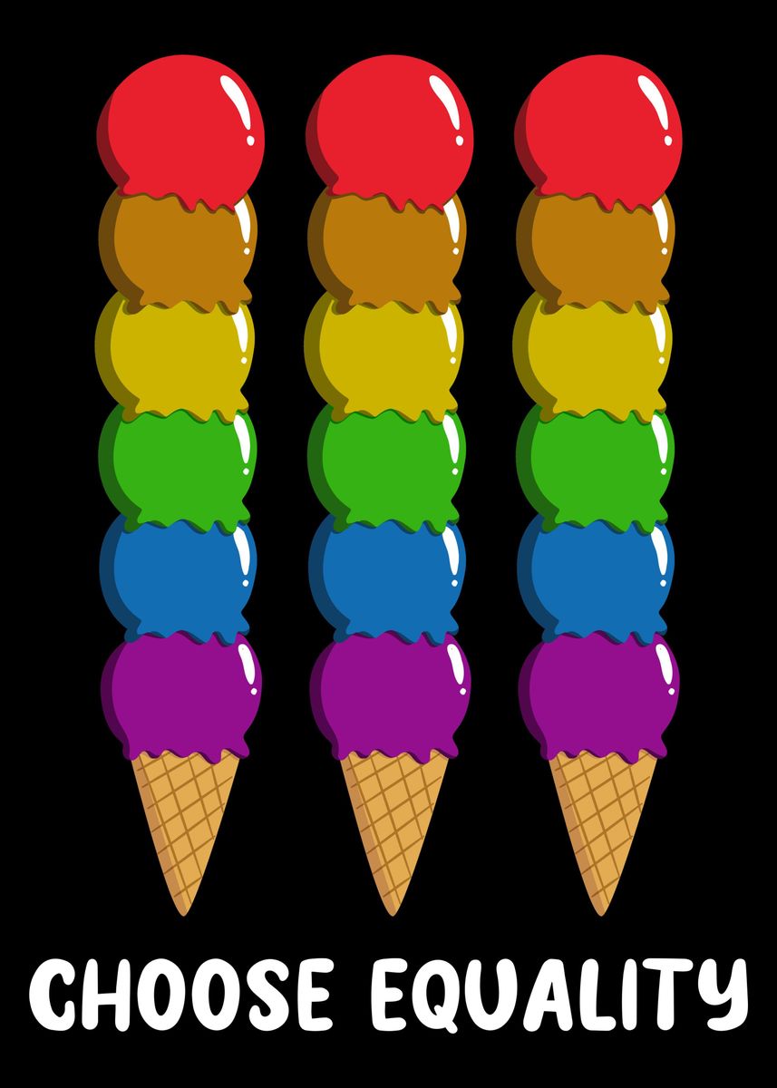 'LGBT Choose Equality' Poster, picture, metal print, paint by Cooldruck ...
