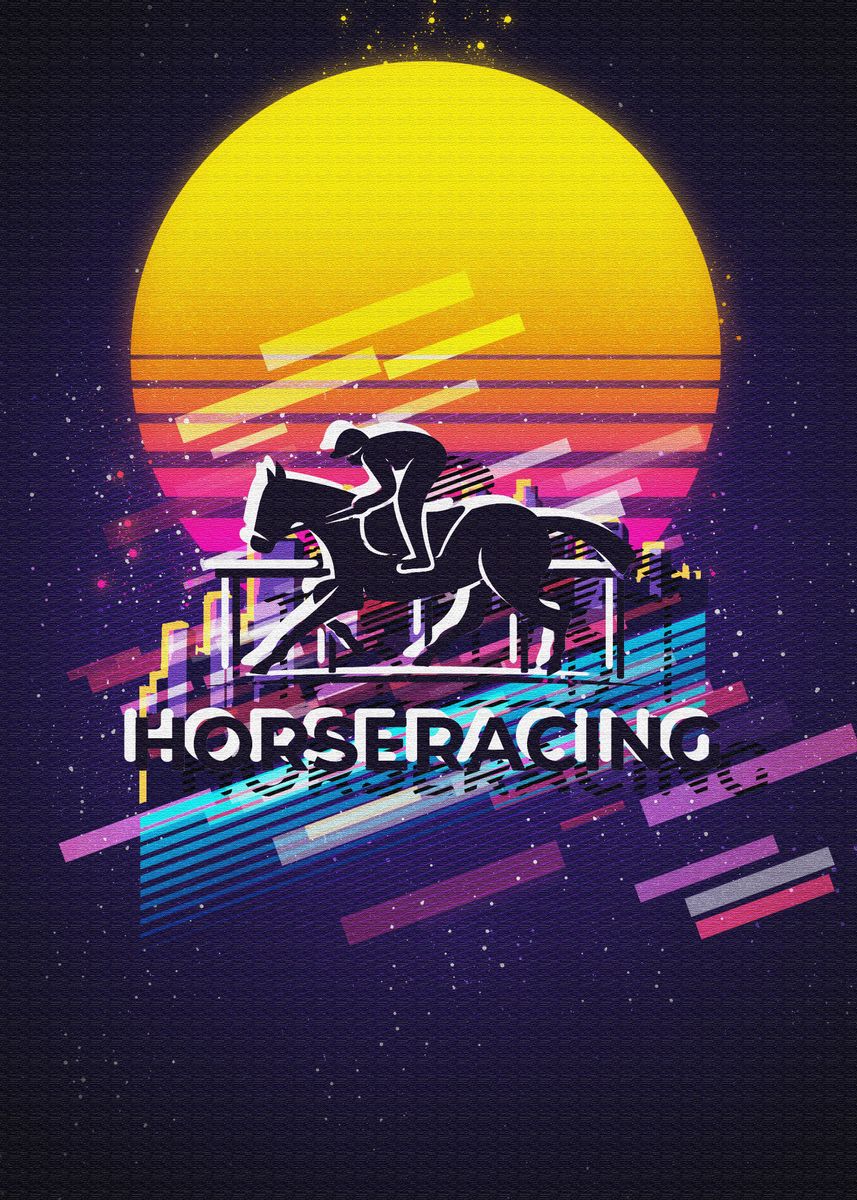 'Horse racing' Poster, picture, metal print, paint by Kemp Boot | Displate