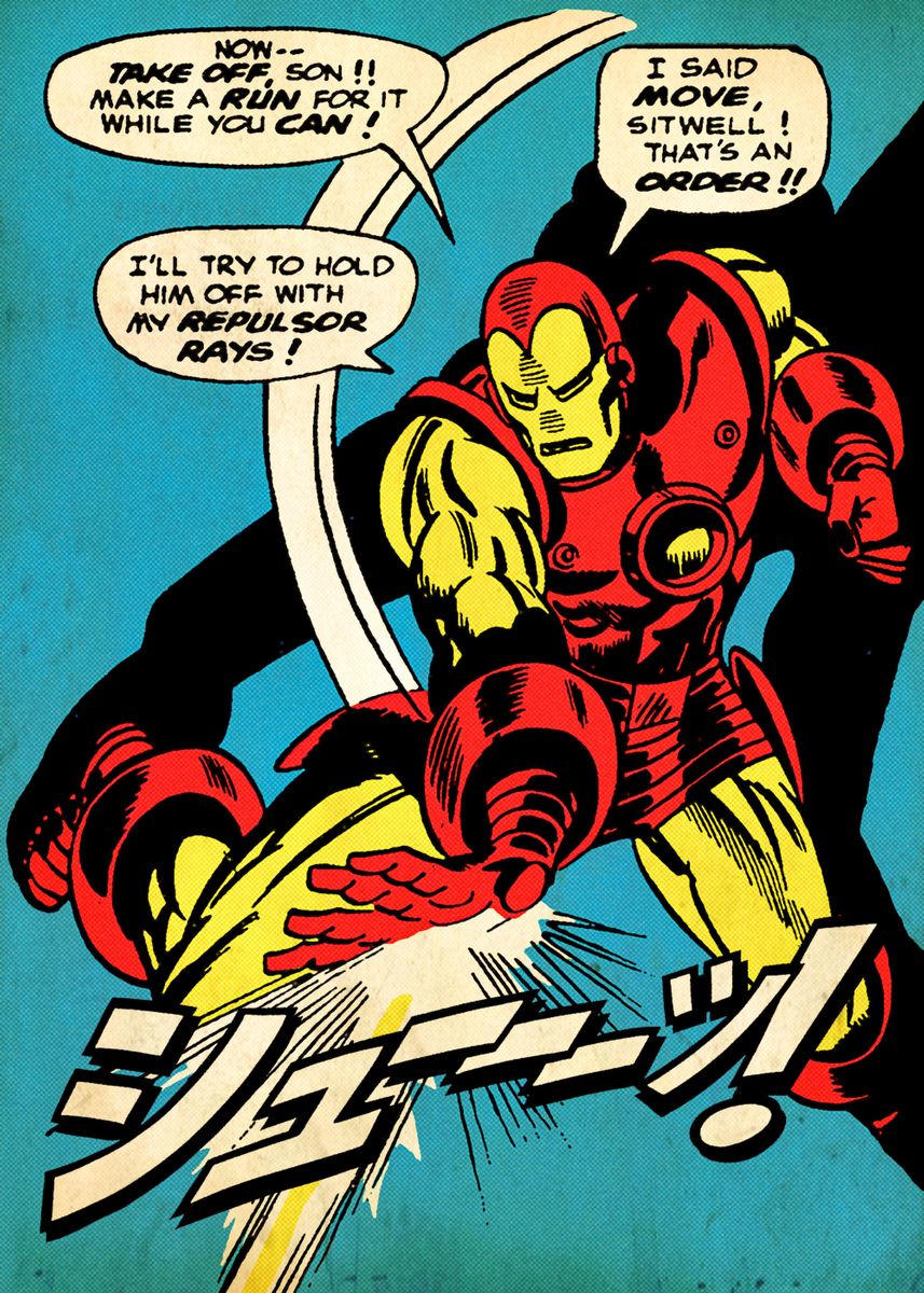 'Iron Man' Poster, picture, metal print, paint by Marvel | Displate