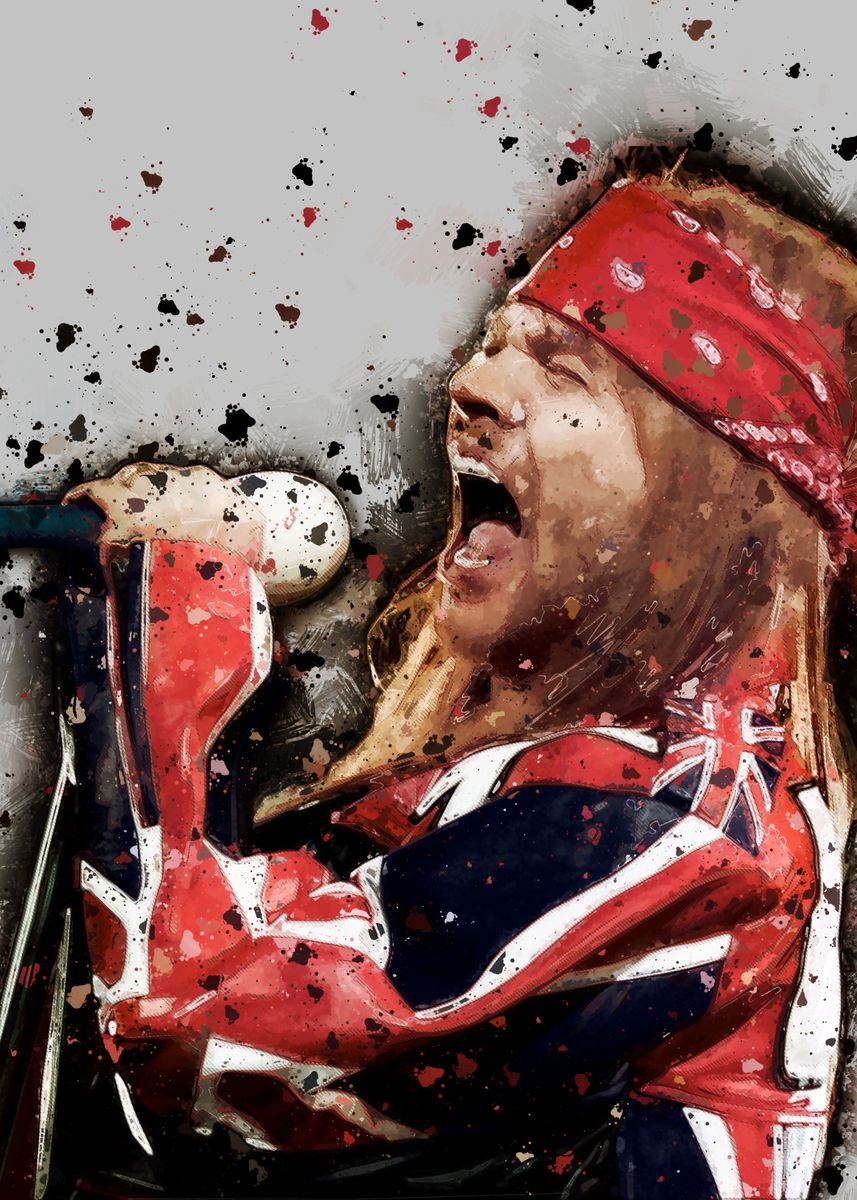 'Axl Rose' Poster, picture, metal print, paint by HD TEAM | Displate