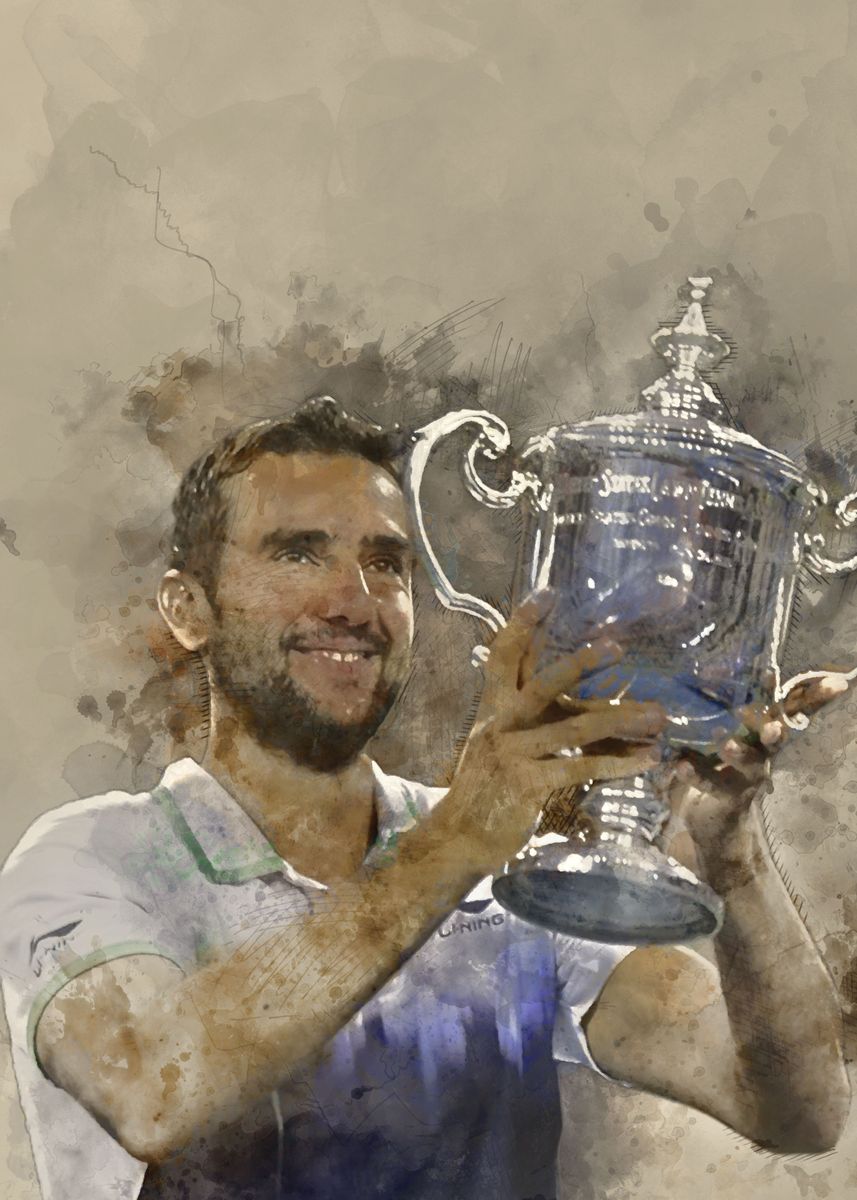 'Marin Cilic' Poster by VEC Group | Displate
