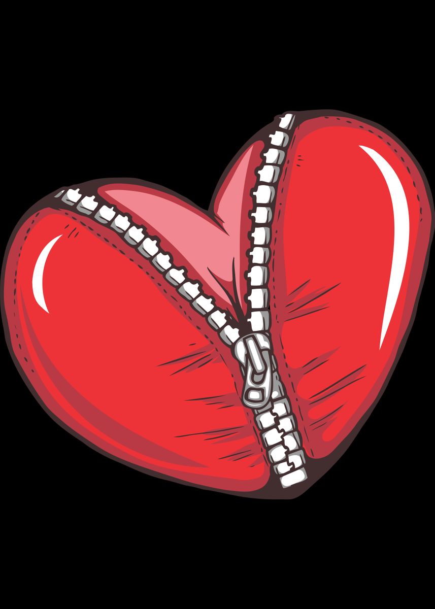 'Heart Zipper Renew' Poster by ShirtlyUnforgettable | Displate