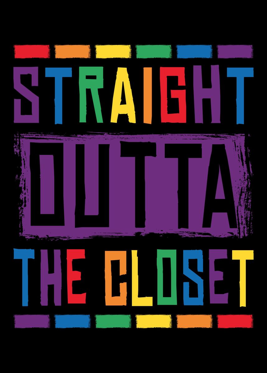 'LGBT Outta Closet' Poster by Cooldruck | Displate