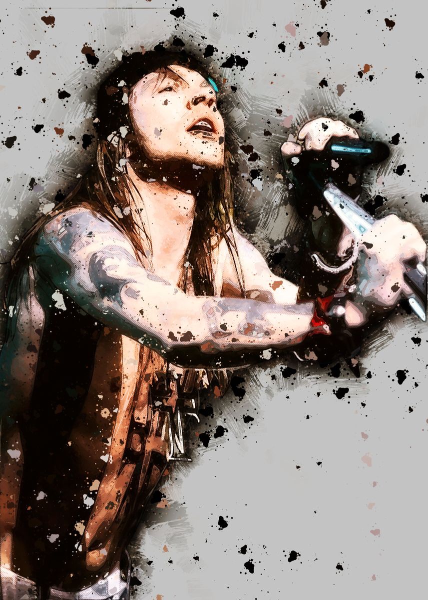 'Axl Rose' Poster, picture, metal print, paint by HD TEAM | Displate