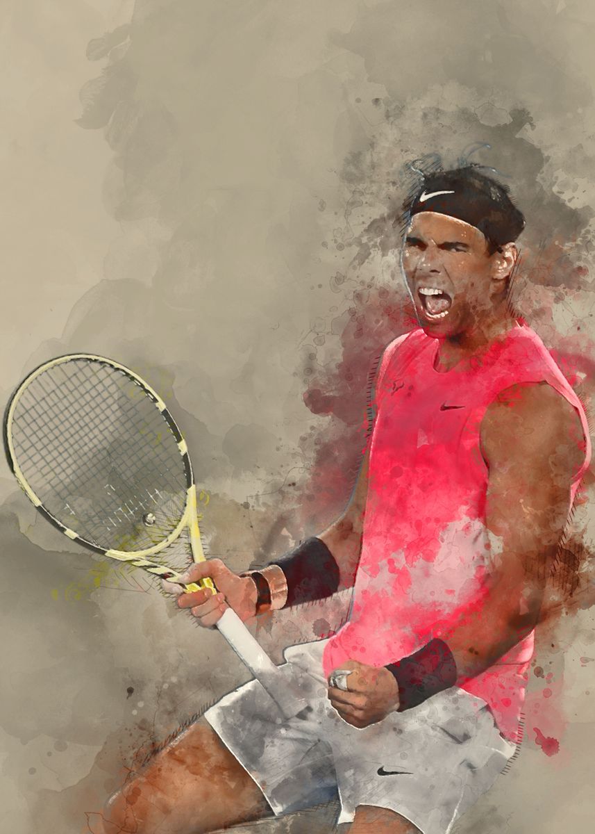 'Rafael Nadal' Poster, picture, metal print, paint by VEC Group | Displate