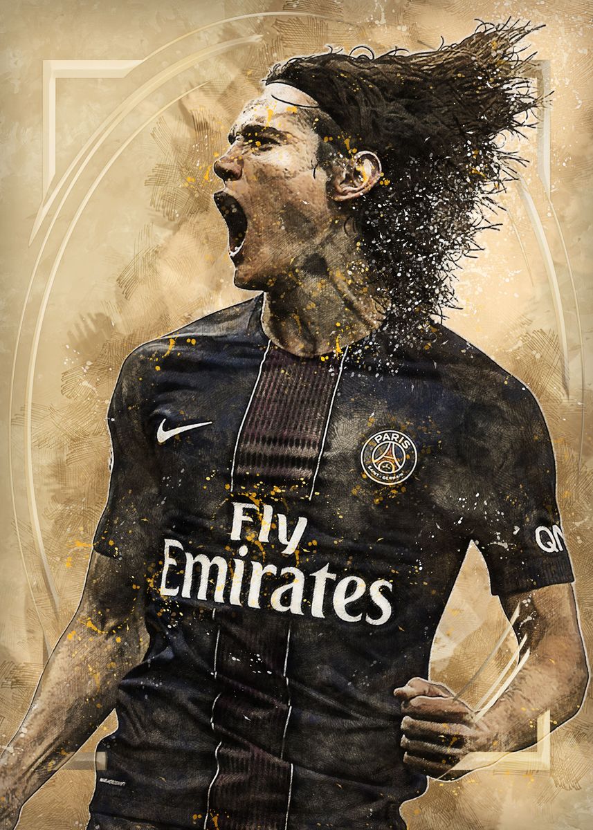'Edinson Cavani' Poster by Josiah Mcdowell | Displate