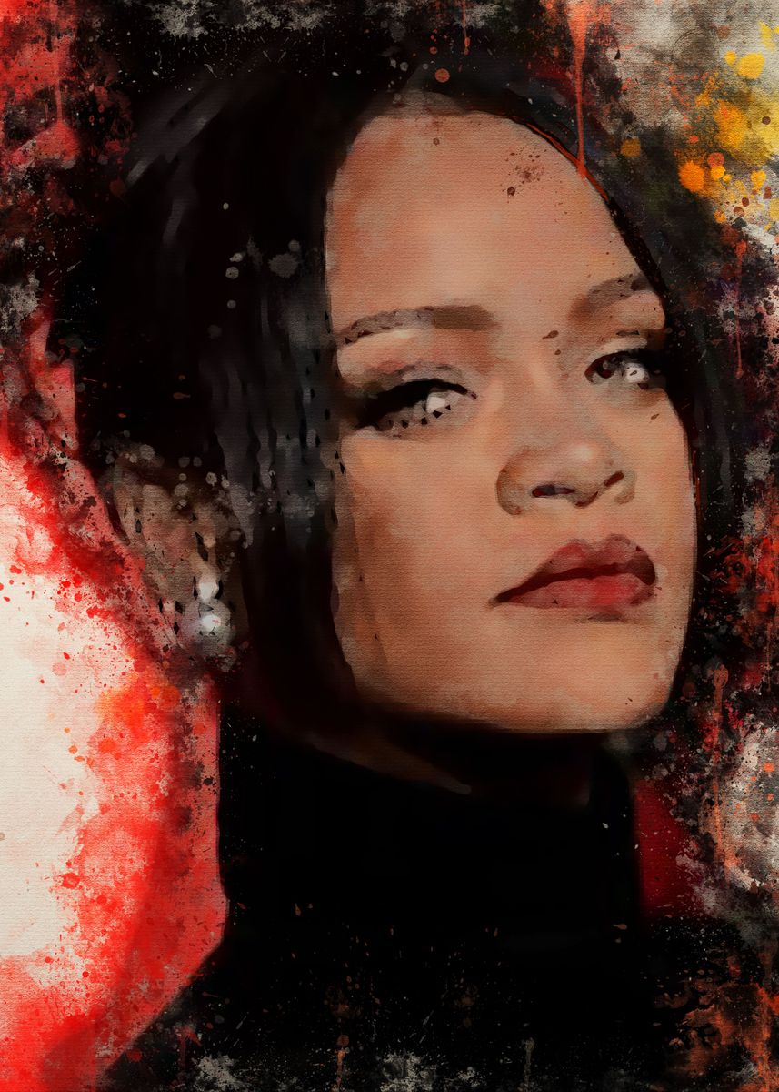'Rihanna Singer' Poster, picture, metal print, paint by chynna getty ...