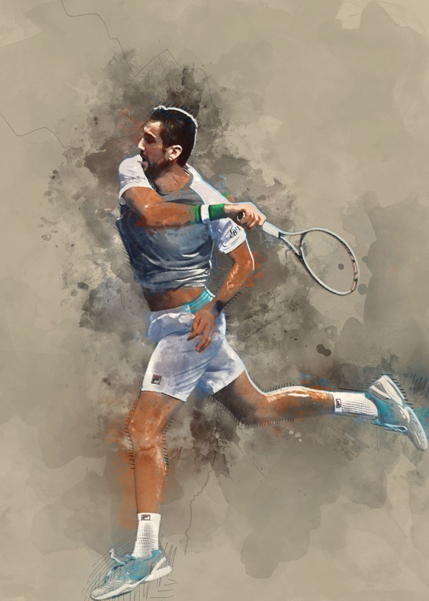'Marin Cilic' Poster by VEC Group | Displate