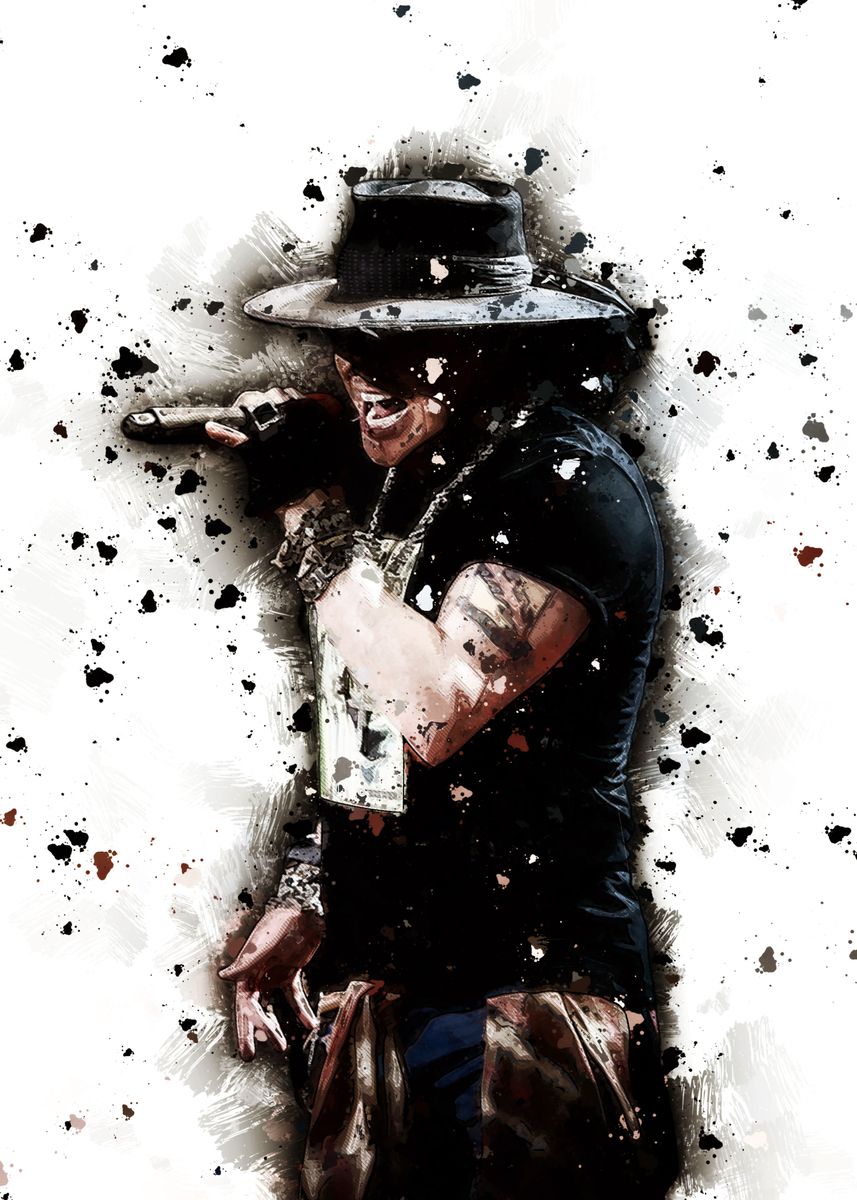 'Axl Rose' Poster, picture, metal print, paint by HD TEAM | Displate
