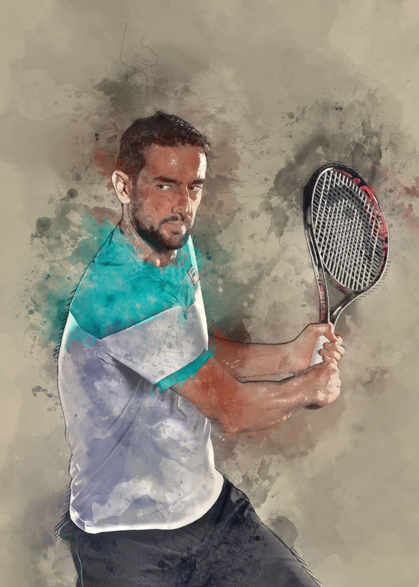 'Marin Cilic' Poster by VEC Group | Displate