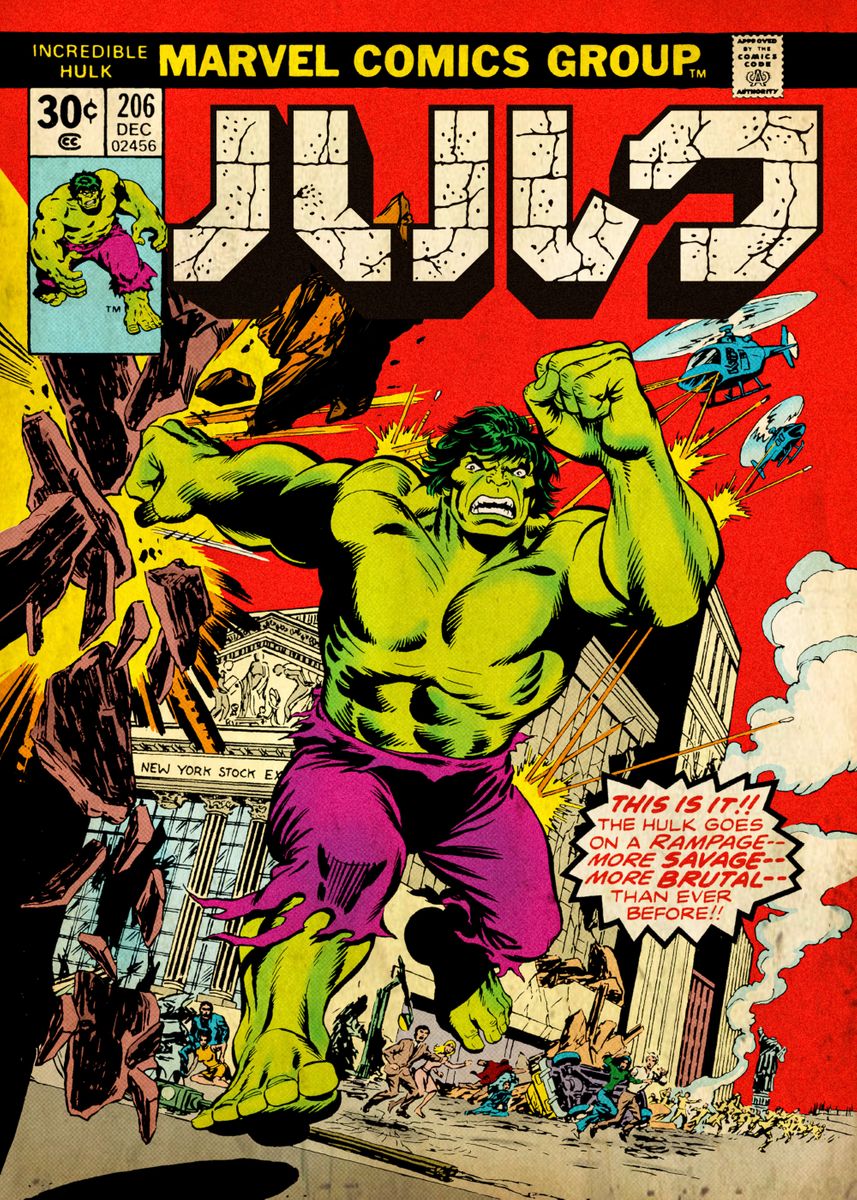 'Hulk' Poster, picture, metal print, paint by Marvel | Displate