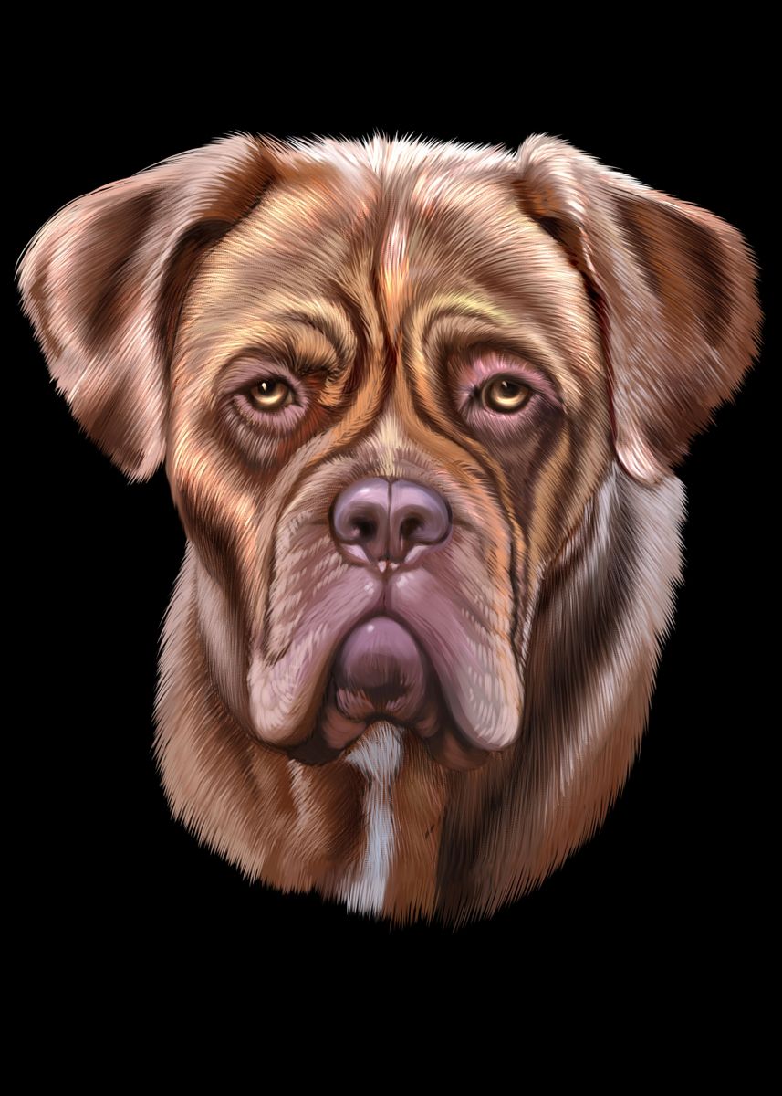 'Bordeaux Mastiff' Poster by Wonderful Dream Picture | Displate