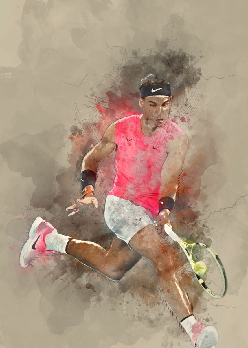 'Rafael Nadal' Poster, picture, metal print, paint by VEC Group | Displate