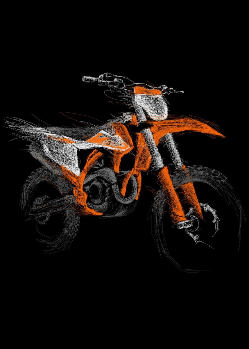 'KTM 450 SXF' Poster, picture, metal print, paint by Dedy Rahmanto ...