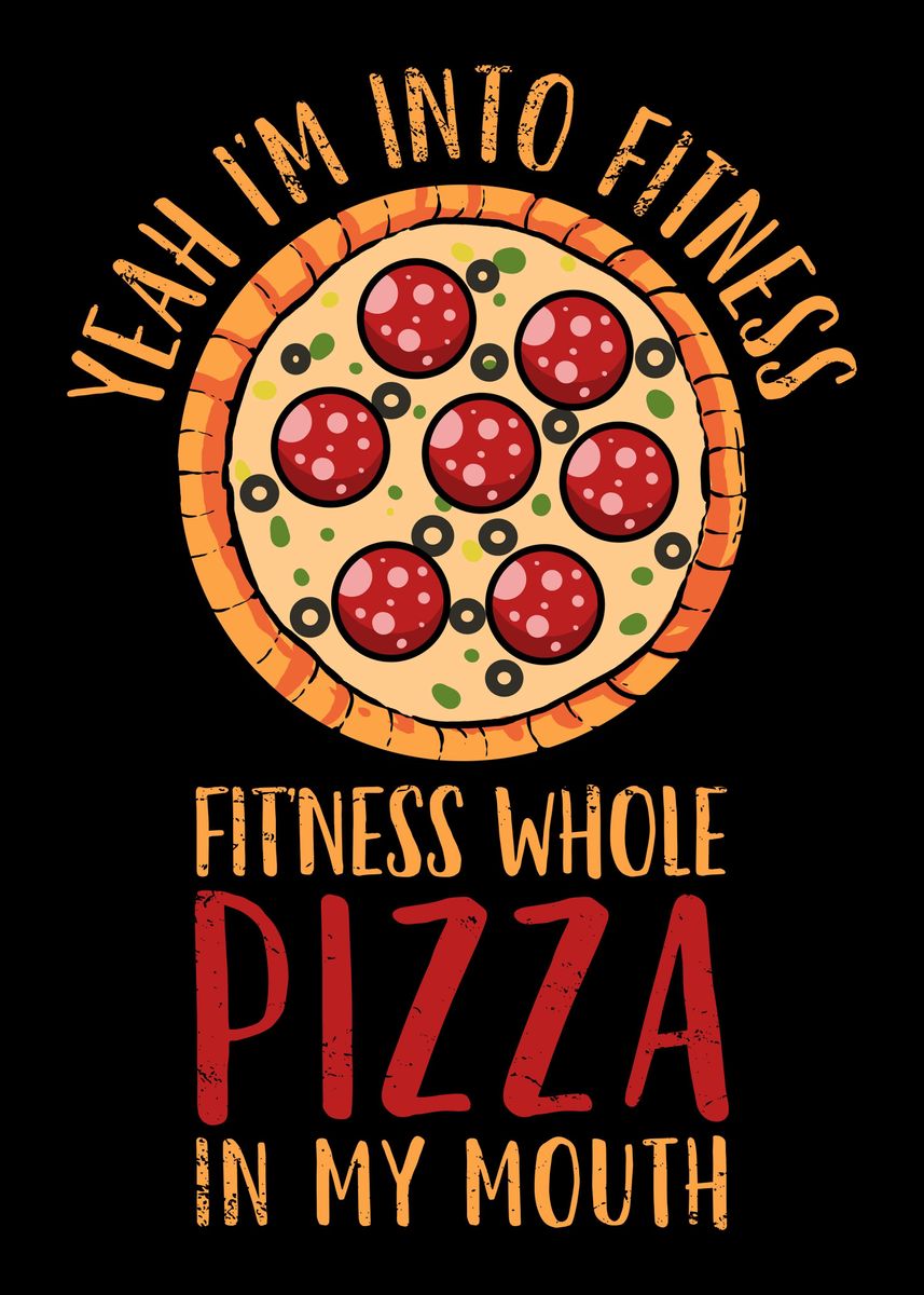 'Pizza Fitness Workout' Poster by BLVCKPLATE | Displate