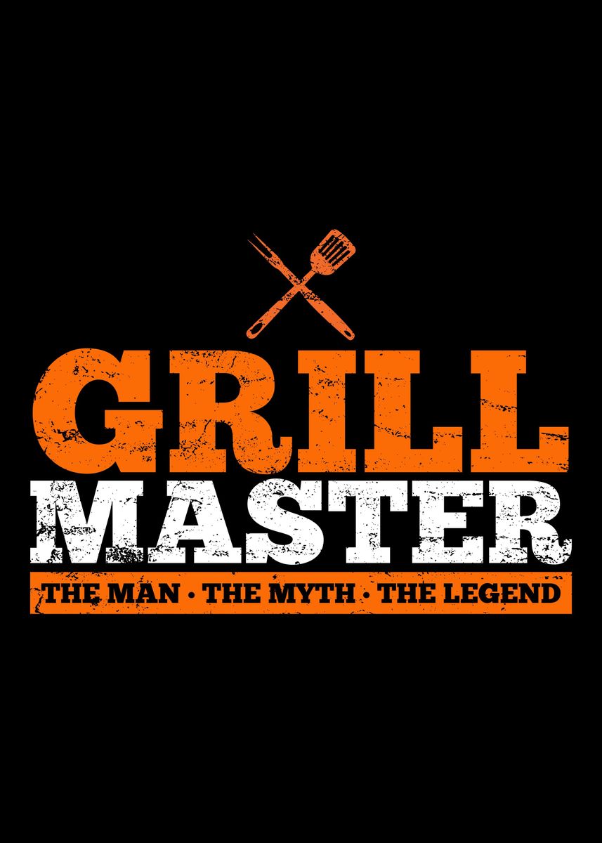 'Grilling Grill Master' Poster, picture, metal print, paint by ...