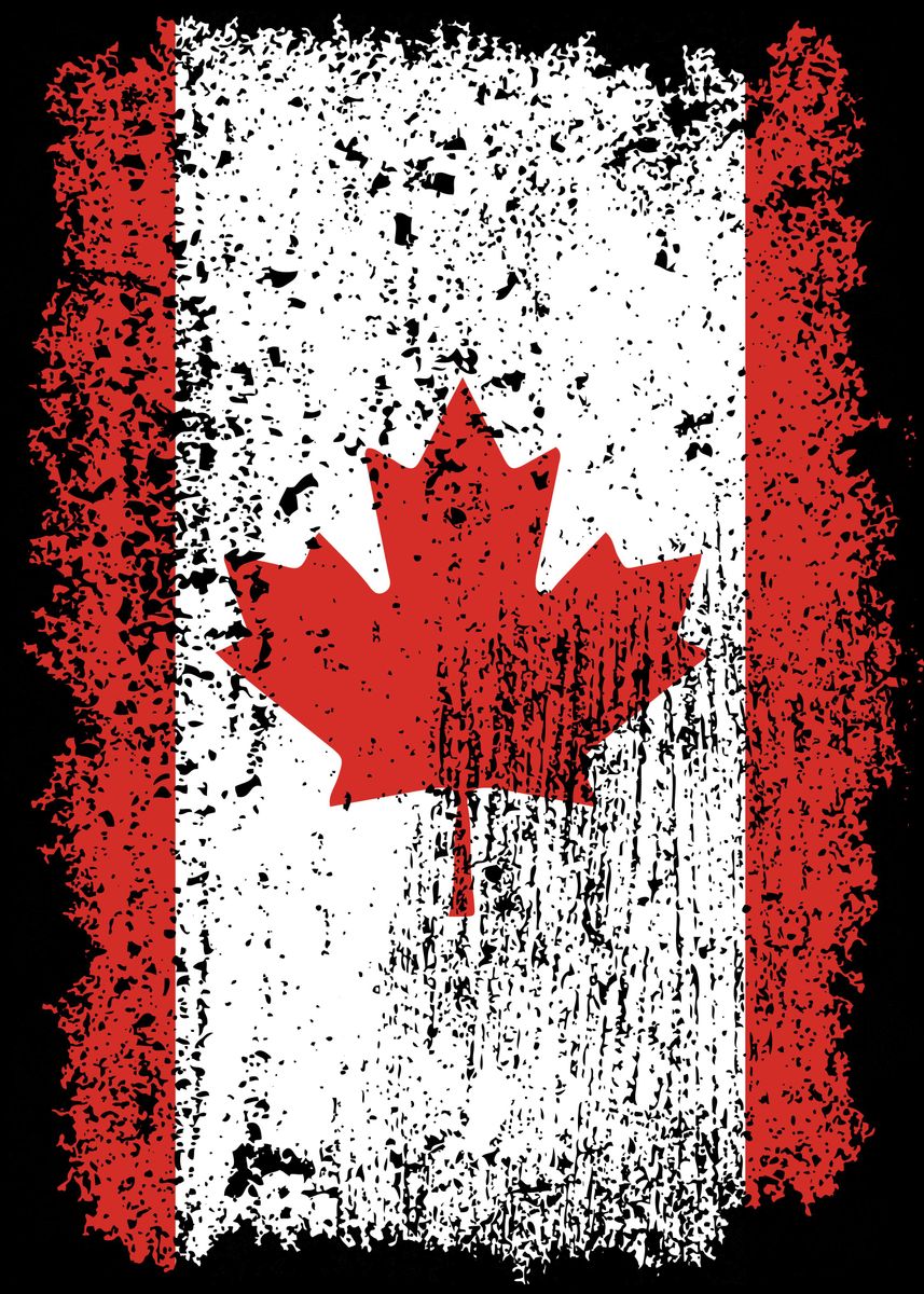 'Canada Flag Canadian Flag ' Poster, picture, metal print, paint by ...