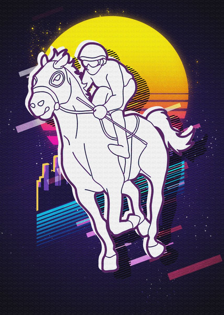 'Horse racing' Poster by Deleon | Displate