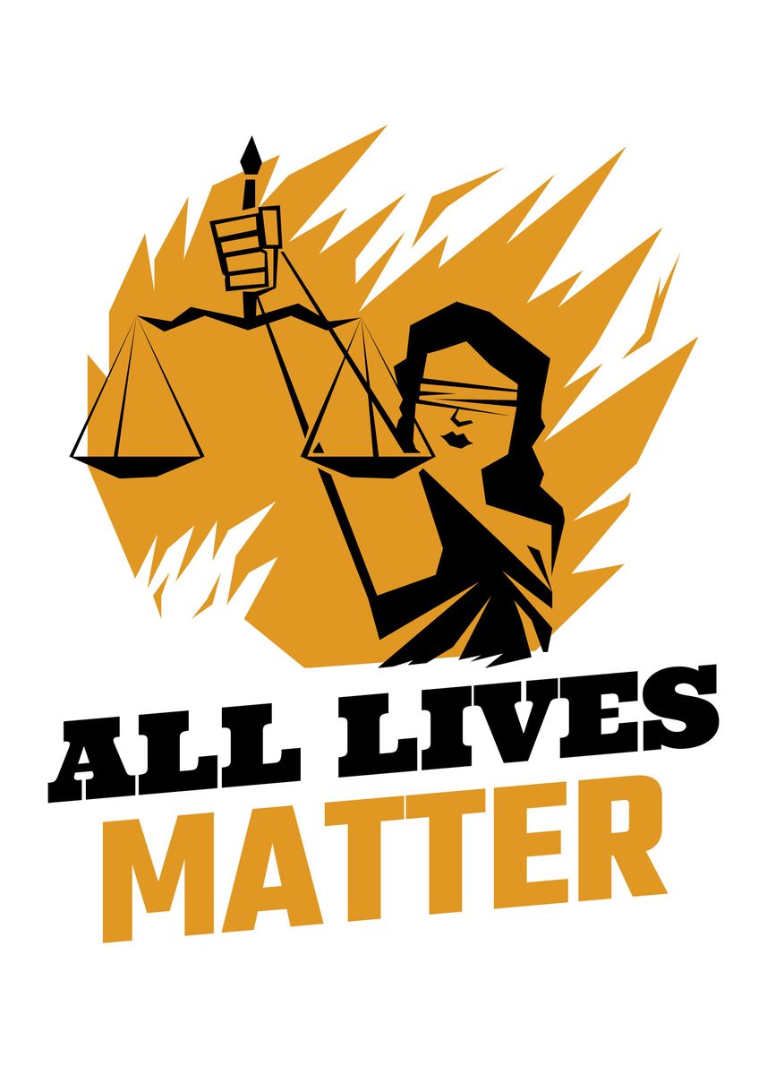 'All Lives Matter' Poster, picture, metal print, paint by OliArt | Displate