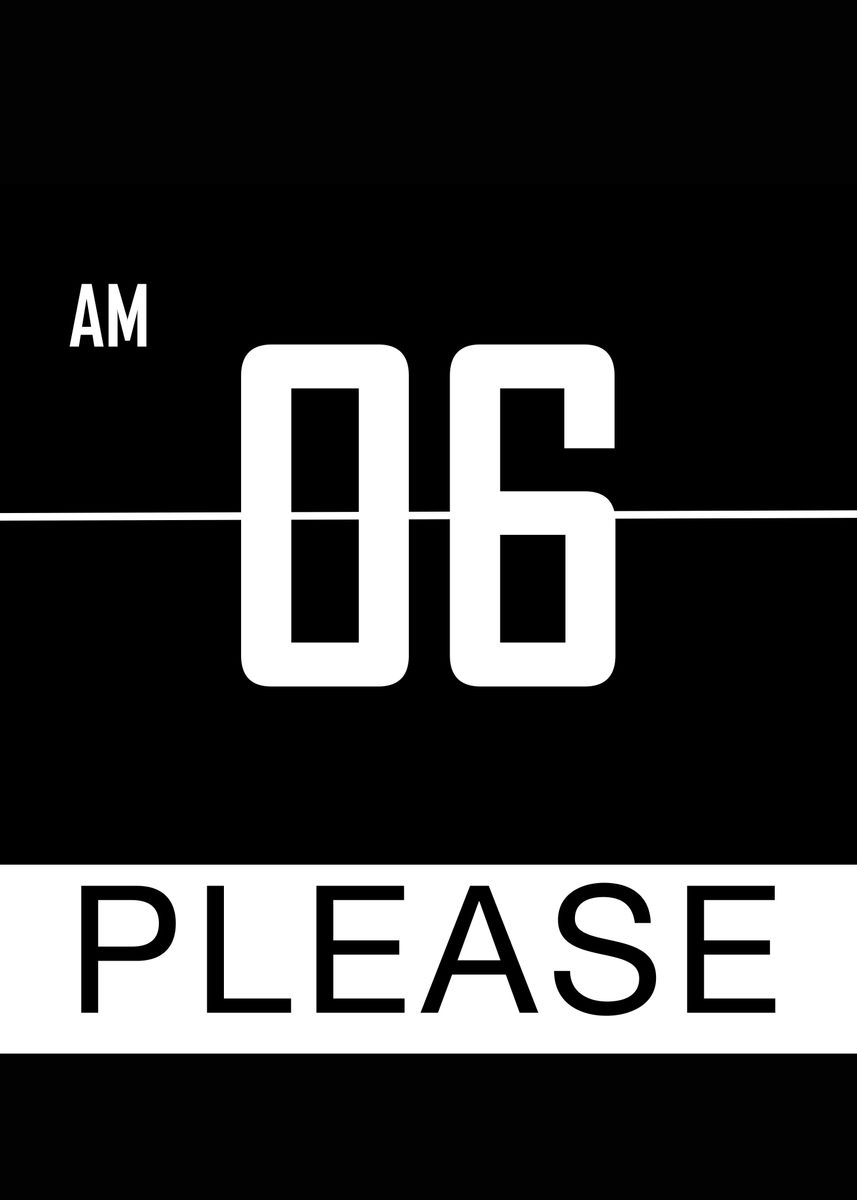 'Digital clock hour ' Poster, picture, metal print, paint by Amuse ...