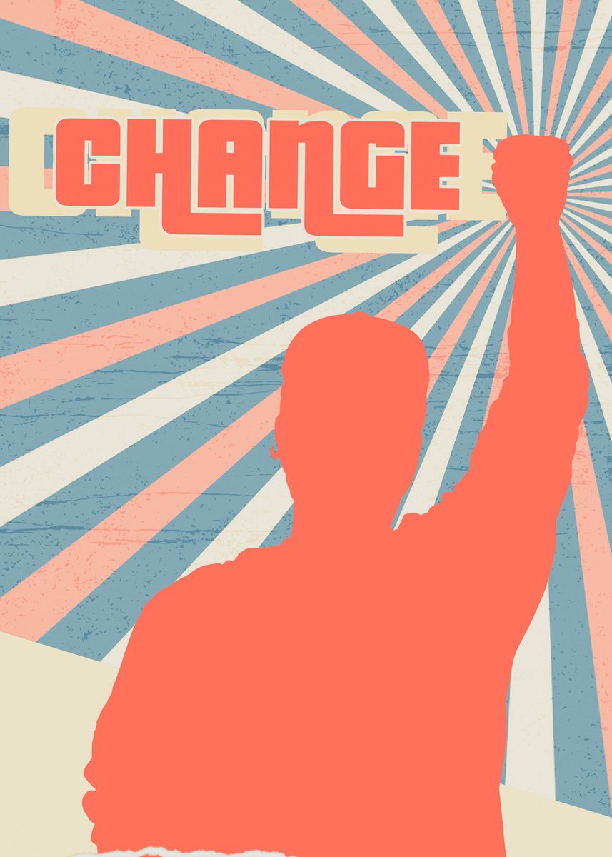 'Change' Poster, picture, metal print, paint by Kavan Siridemuni | Displate