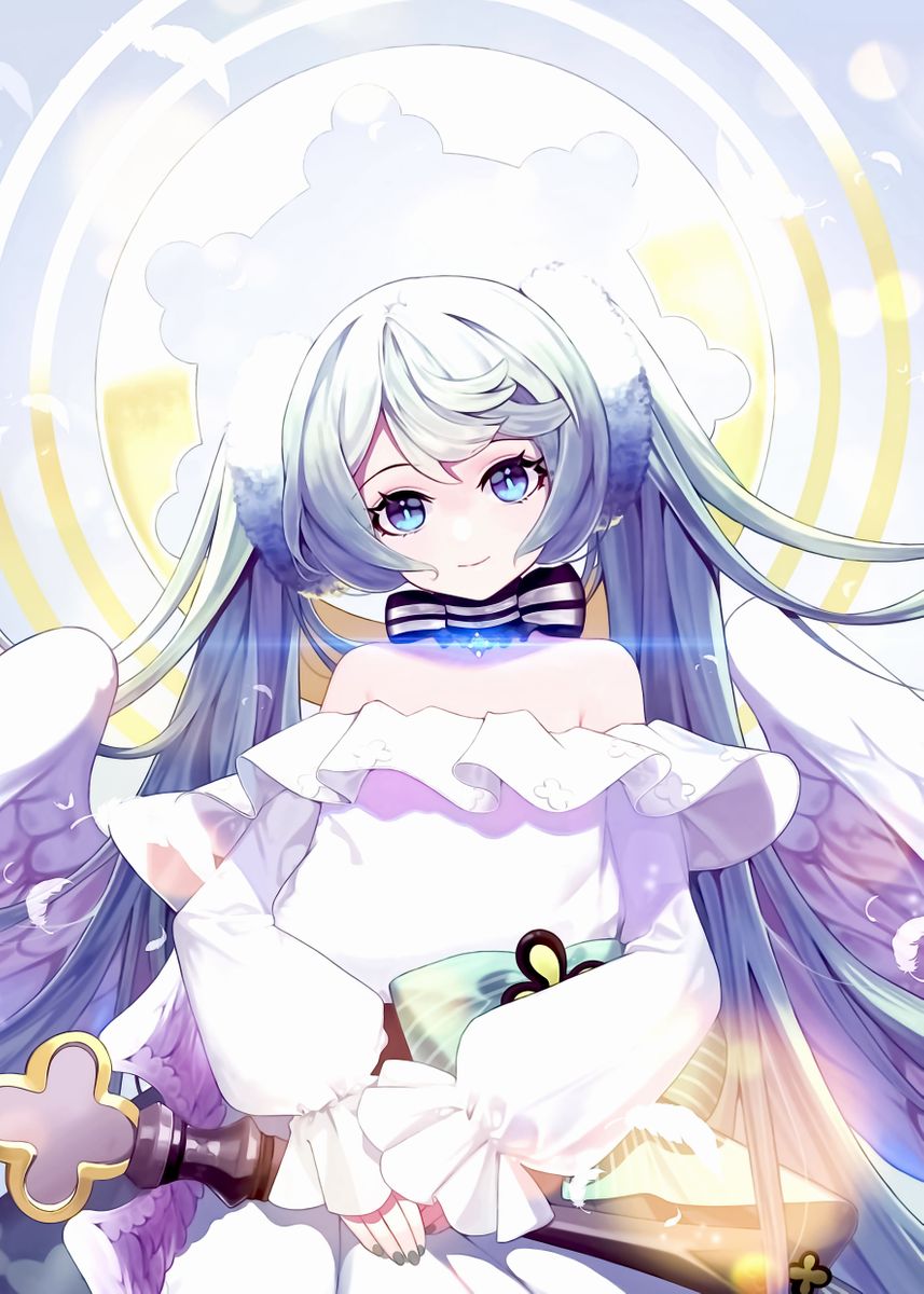 'Anime Girls Angels Cute' Poster, picture, metal print, paint by Team ...